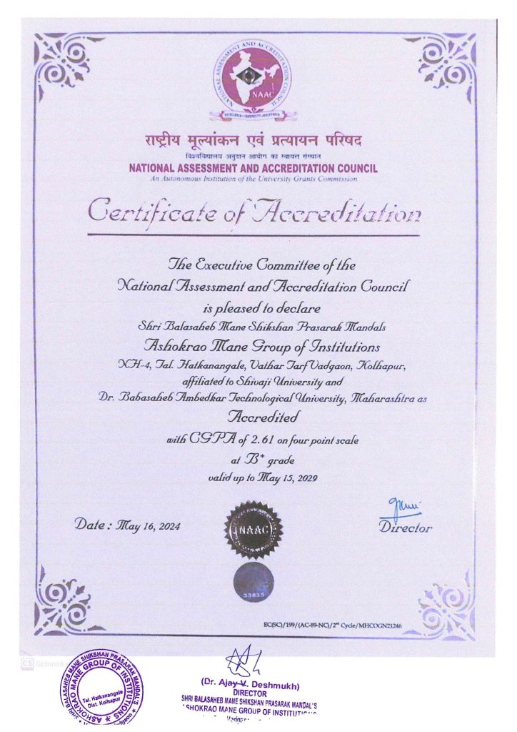 NAAC Certificates - AMGOI